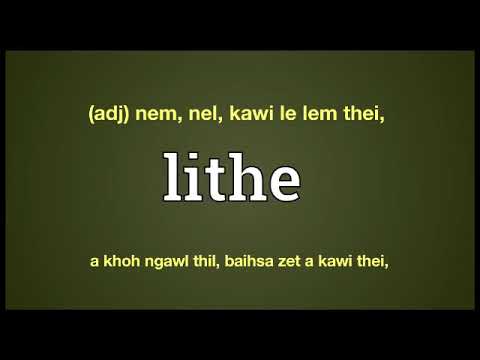 lithe meaning in English Ngawn