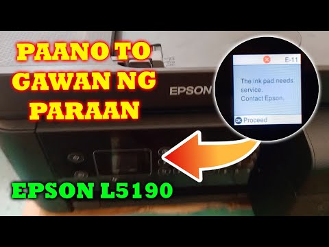 HOW TO RESET EPSON L5190 | THE INK PAD NEEDS SERVICE | CONTACT EPSON