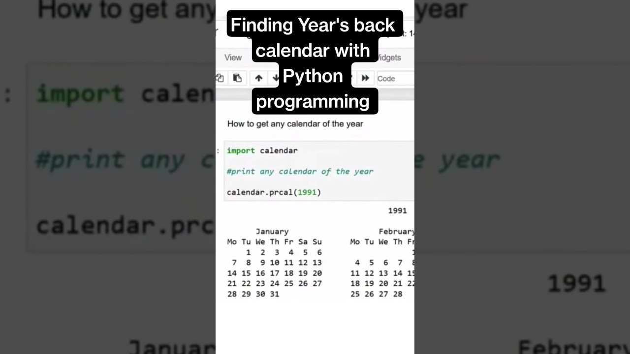 Python Programming Calendar Trick You Didn’t Know! #python #ai