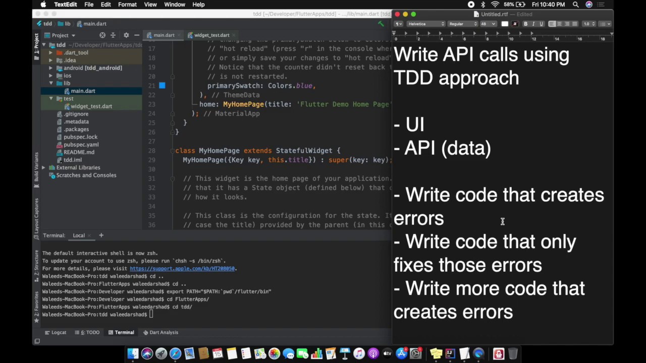 Make API calls in Flutter using TDD approach