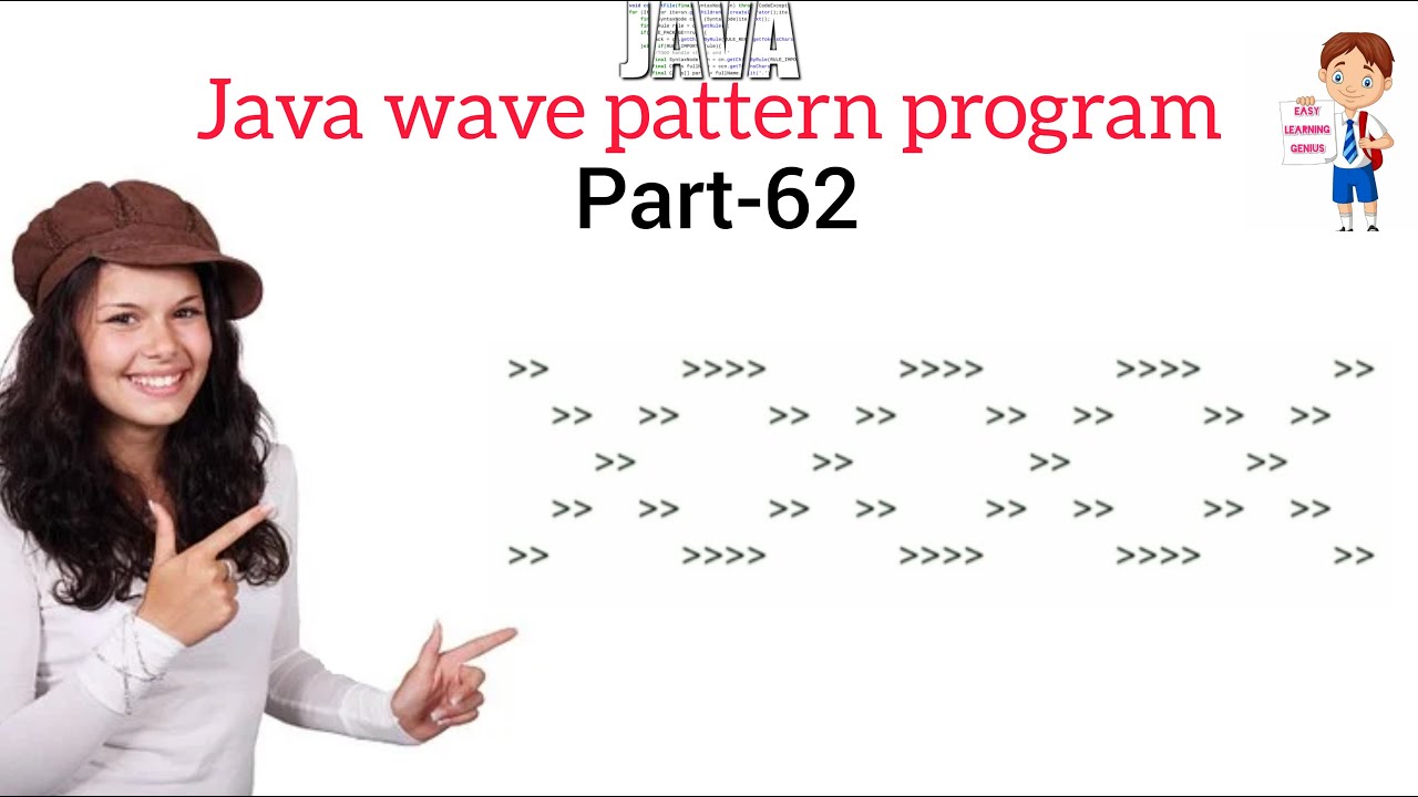 Java wave pattern program part 62 Easy Learning Genius