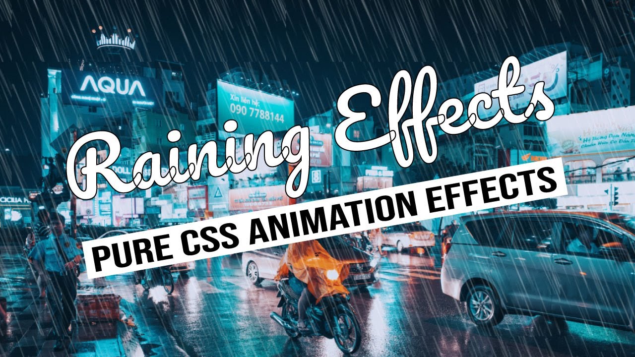 Rain Animation CSS | Rainy Cloud Animation Effects