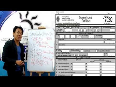 Quarterly Income Tax for Corporations using BIR Form 1702Q: AID, 40% OSD, and 2% MCIT :)
