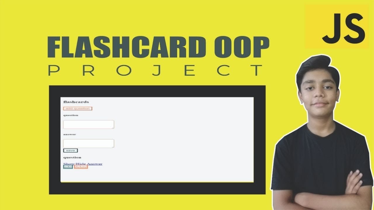 JAVASCRIPT Course Project Based Learning - Flashcard Oop Using Javascript