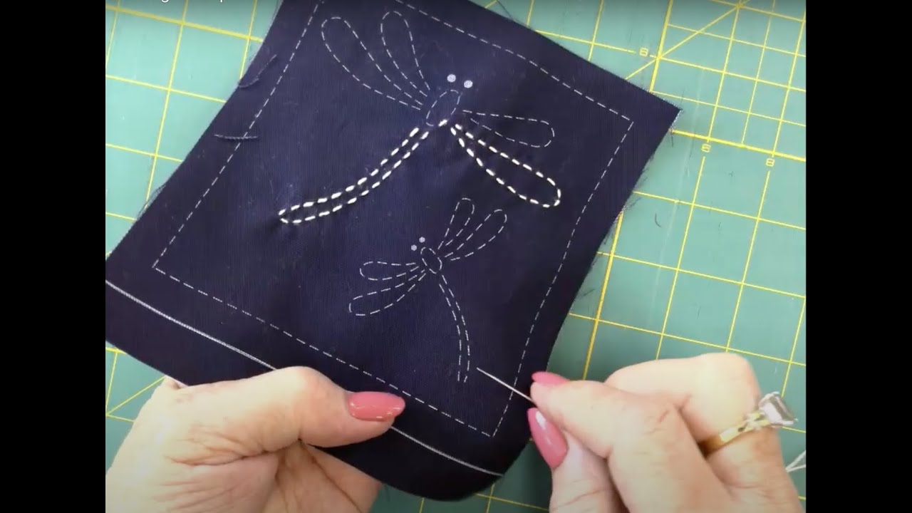 How to Start Stitching a Pre-printed Sashiko Panel