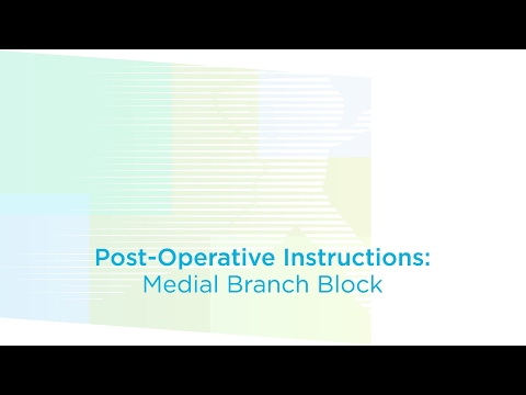 Post-Operative Instructions: Medial Branch Block