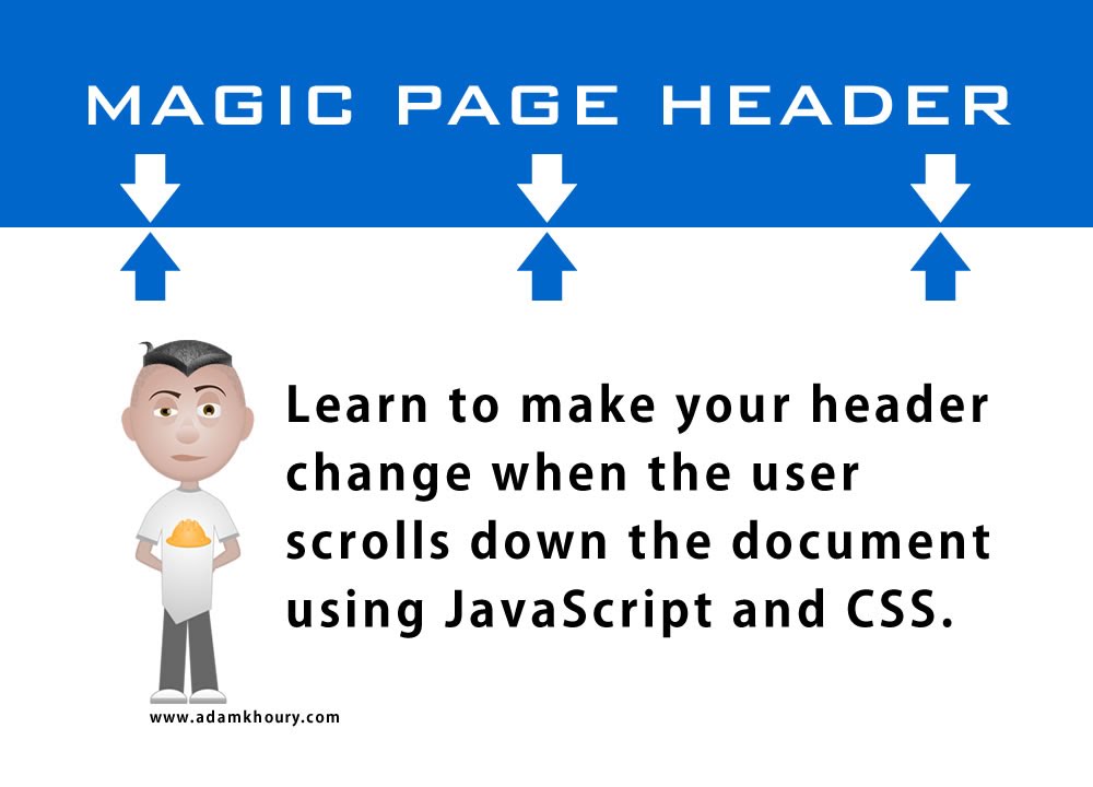 Magic Header Scroll Page Tutorial JavaScript CSS HTML