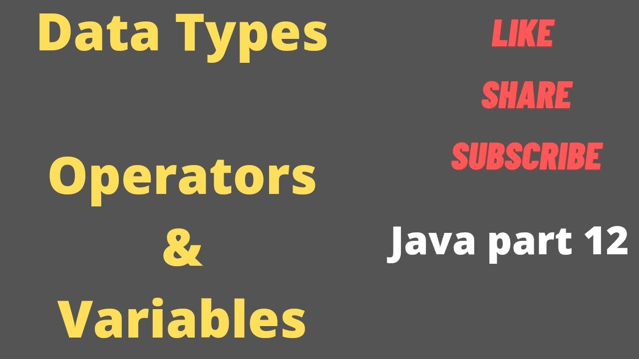 Data types in java // Operators in java // variables in java telugu //Easy Learning Channel