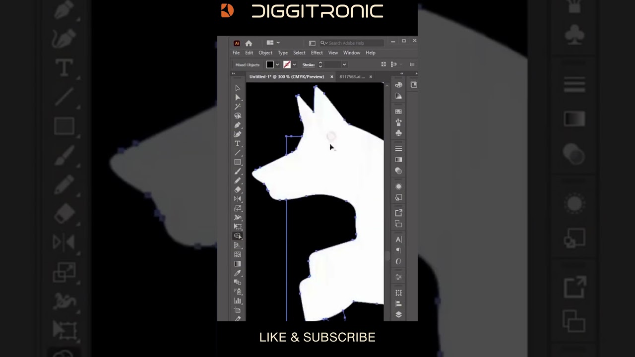 Create a Professional Dog Logo in Illustrator 🐶 (Beginner to Pro)  #diggitronic