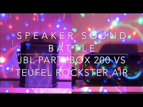 JBL Partybox 200 vs Teufel Rockster Air speaker battle
