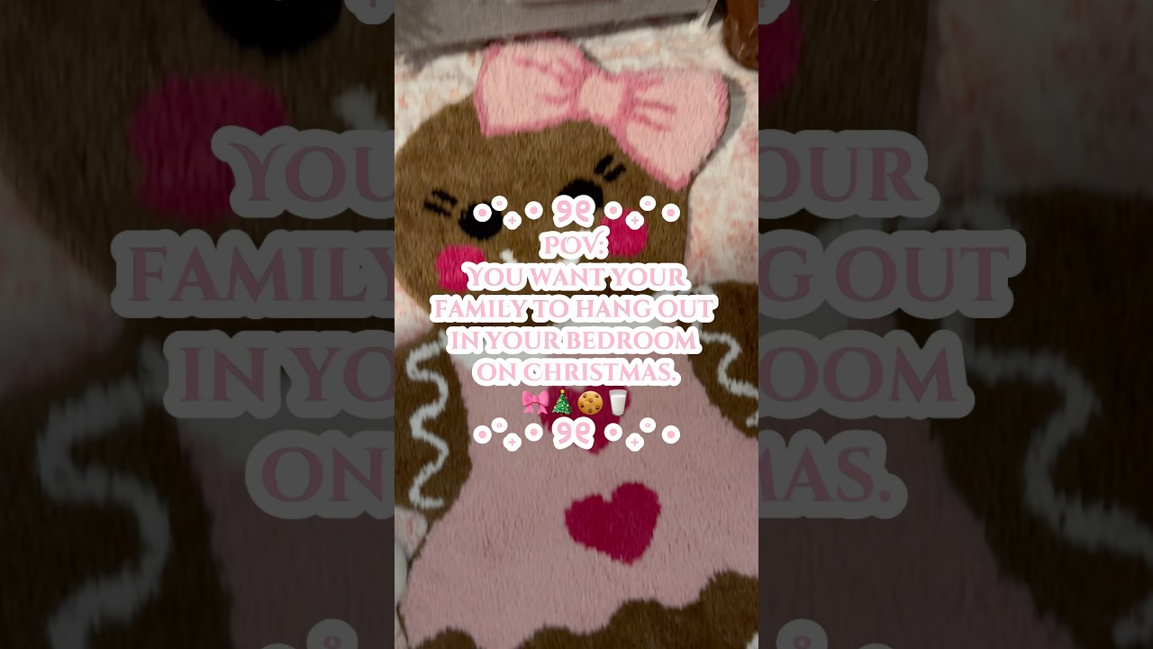 Pink Coquette Gingerbread Obsessed Christmas Bedroom Decor 🎀🎄🍪🥛