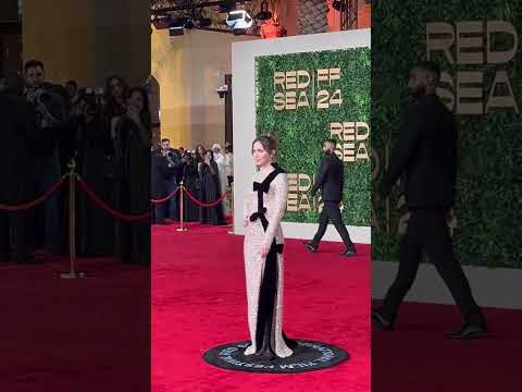 Emily Blunt Shines on 2024 Red Sea Film Festival Red Carpet in Jeddah