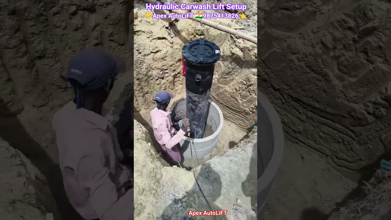 Hydraulic Car Washing Lift Setup Installation Full Shorts Video #apexautolift #automobile #carcare