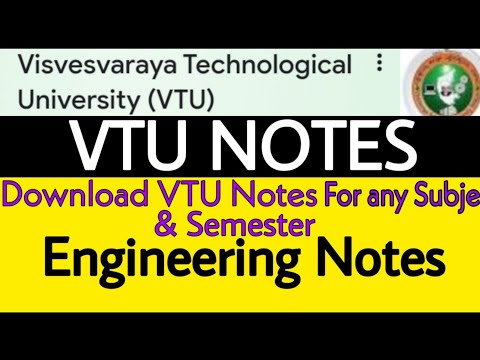 VTU Engineering Notes || How To Download Engineering Notes || VTU UPDATES || VTU UPDATES TODAY 2020