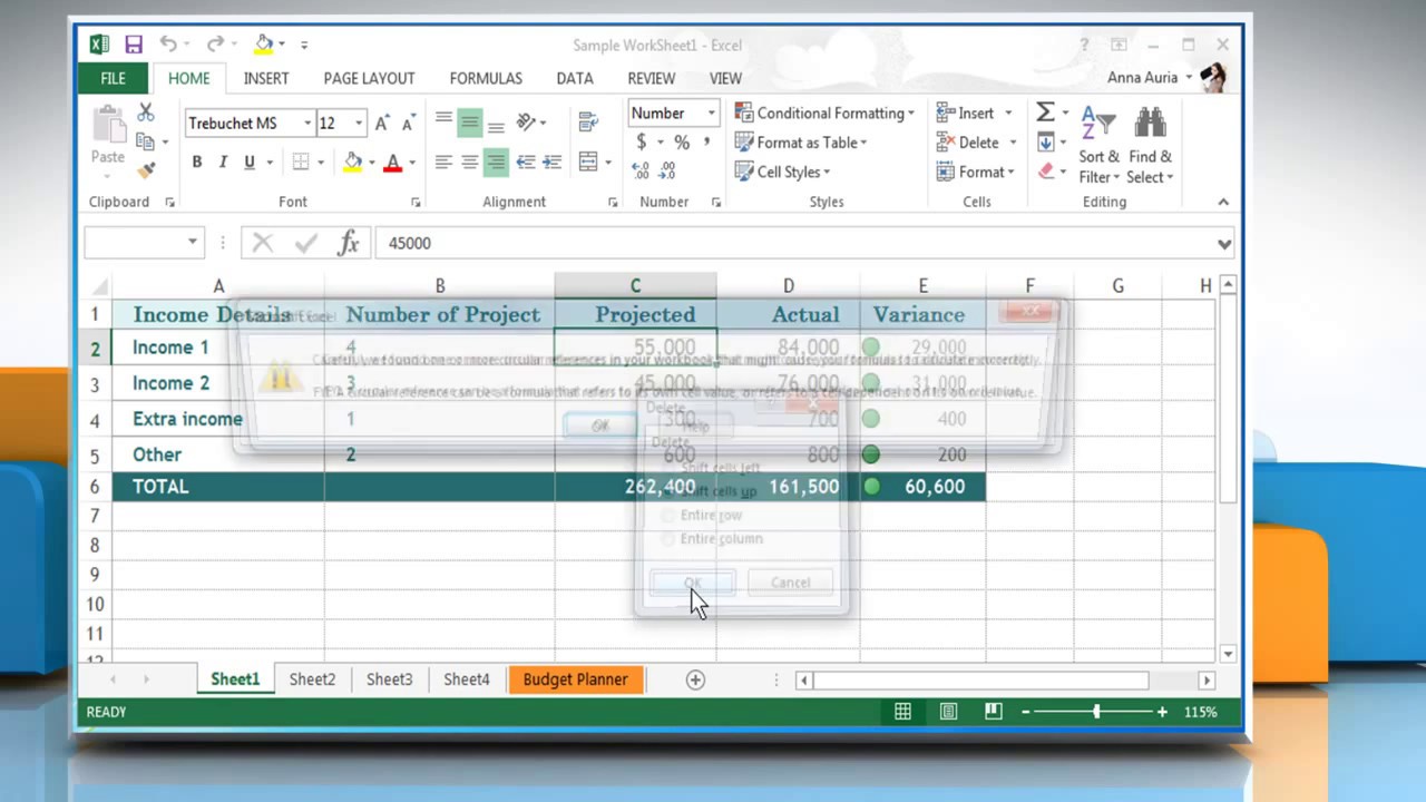 How to fix the formula error #REF! in Excel 2013 :Tutorial
