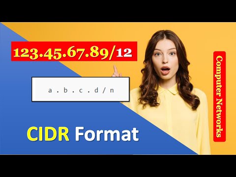 Classless Inter-Domain Routing | CIDR | CIDR Format | CIDR Format Explained