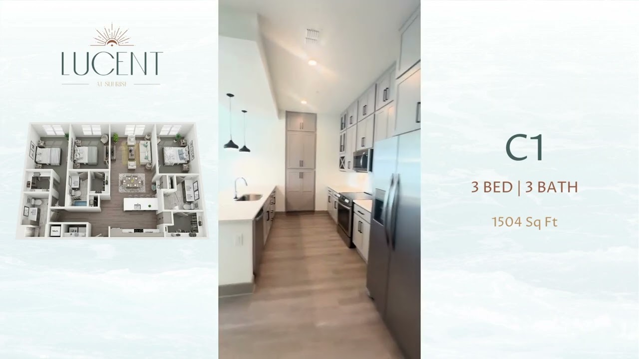 Three Bedroom (C1 Floorplan) Lucent at Sunrise