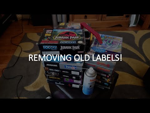 removing labels off Retro game boxes!!!