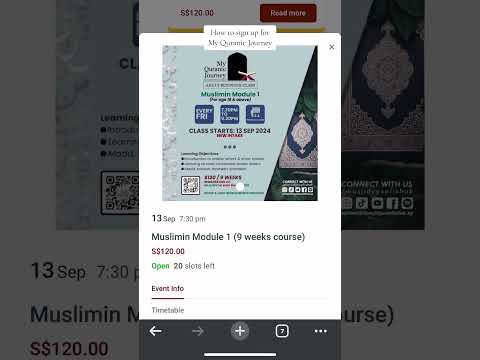 A step-step guide to sign up for our My Quranic Journey class #masjidyusofishak #masjidsg