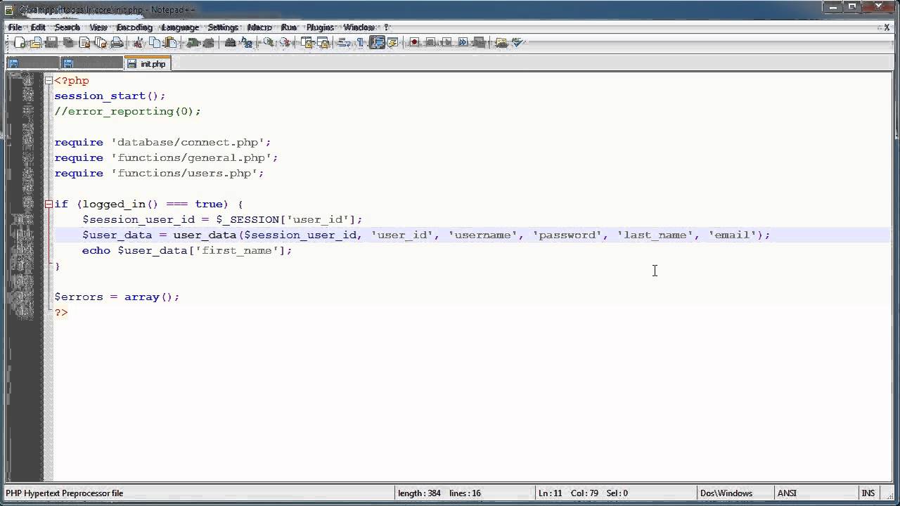 PHP Tutorials: Register & Login (Part 7): User Data (Part 2)