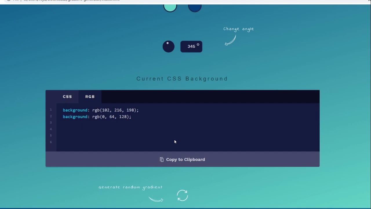 Gradient Generator In JavaScript With Source Code | Source Code & Projects