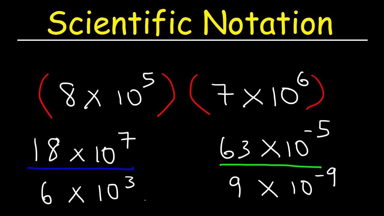 Scientific Notation - Multiplication and Division