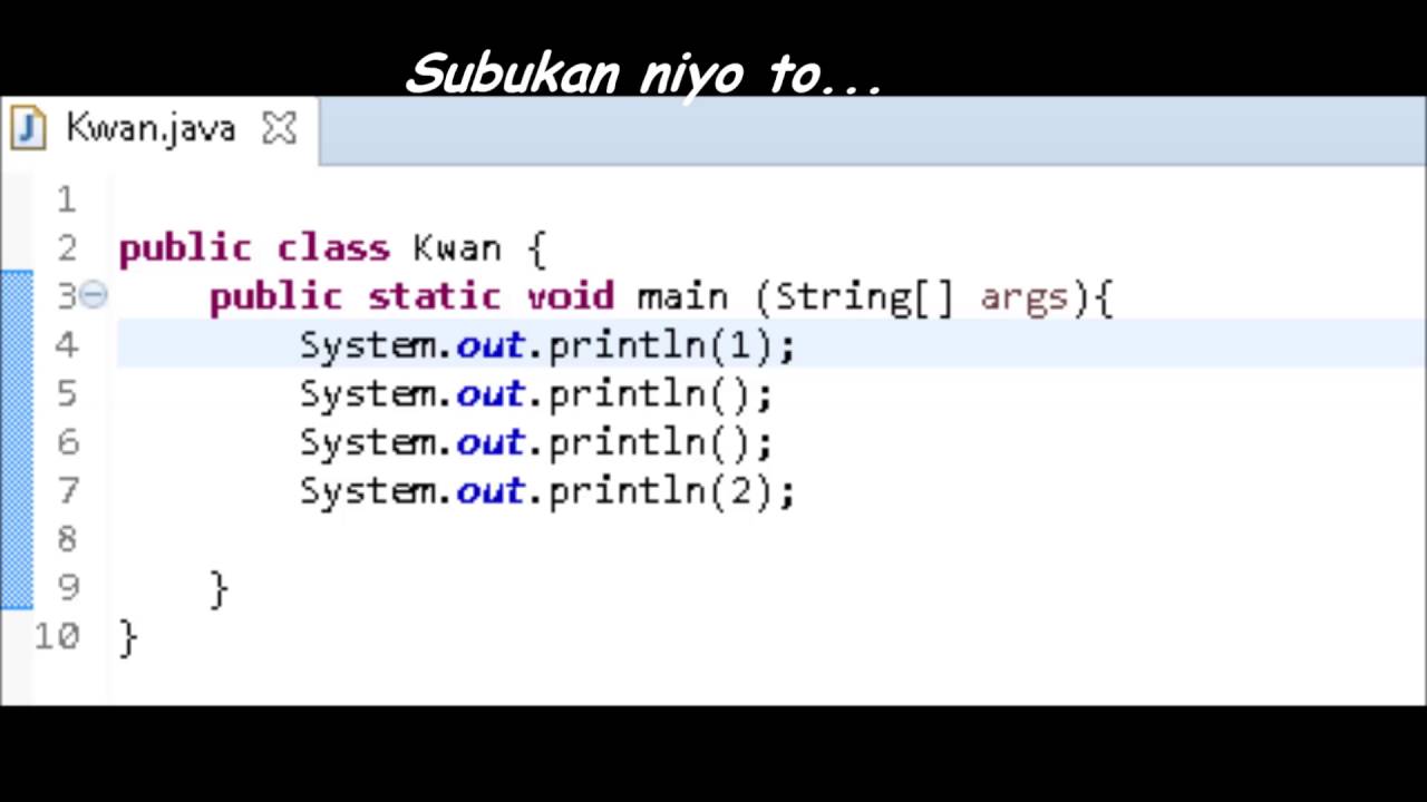 Java Tutorial Tagalog 2