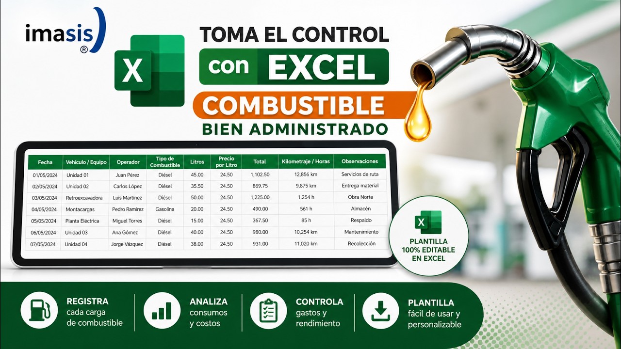 Cómo controlar el consumo de combustible con Excel gasolina diésel y más