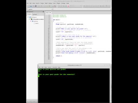 Simple Program To Figure Out What Grade You Need To Make To Pass - C Programming