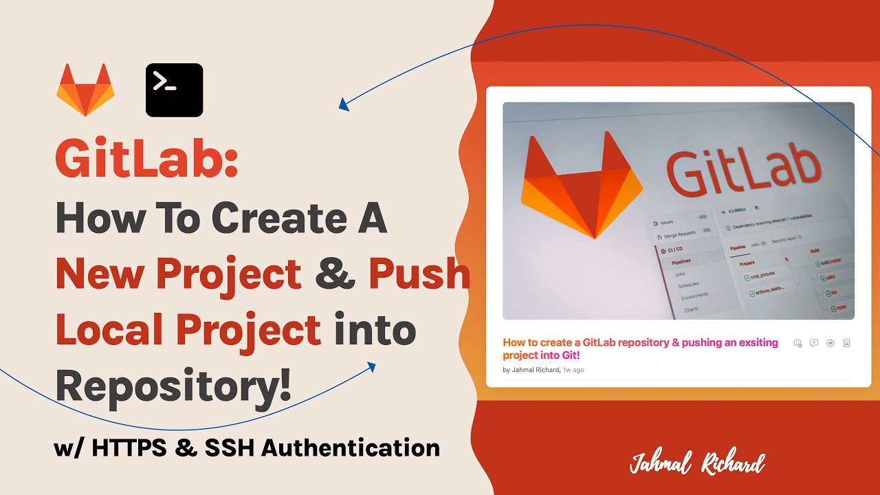How to create a GitLab project & push local project into the repository w/ HTTP & SSH Setup