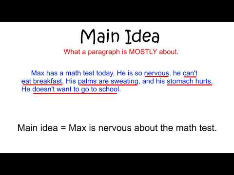 Writing Tutorial - Main Idea Explain…: English ESL video lessons