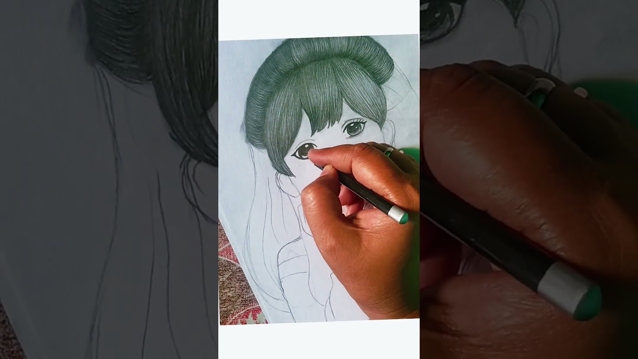 Cute anime girl face drawings with easy steps drawing