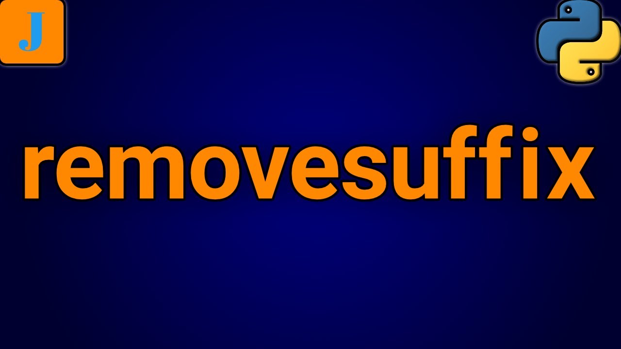 Python String Remove Suffix