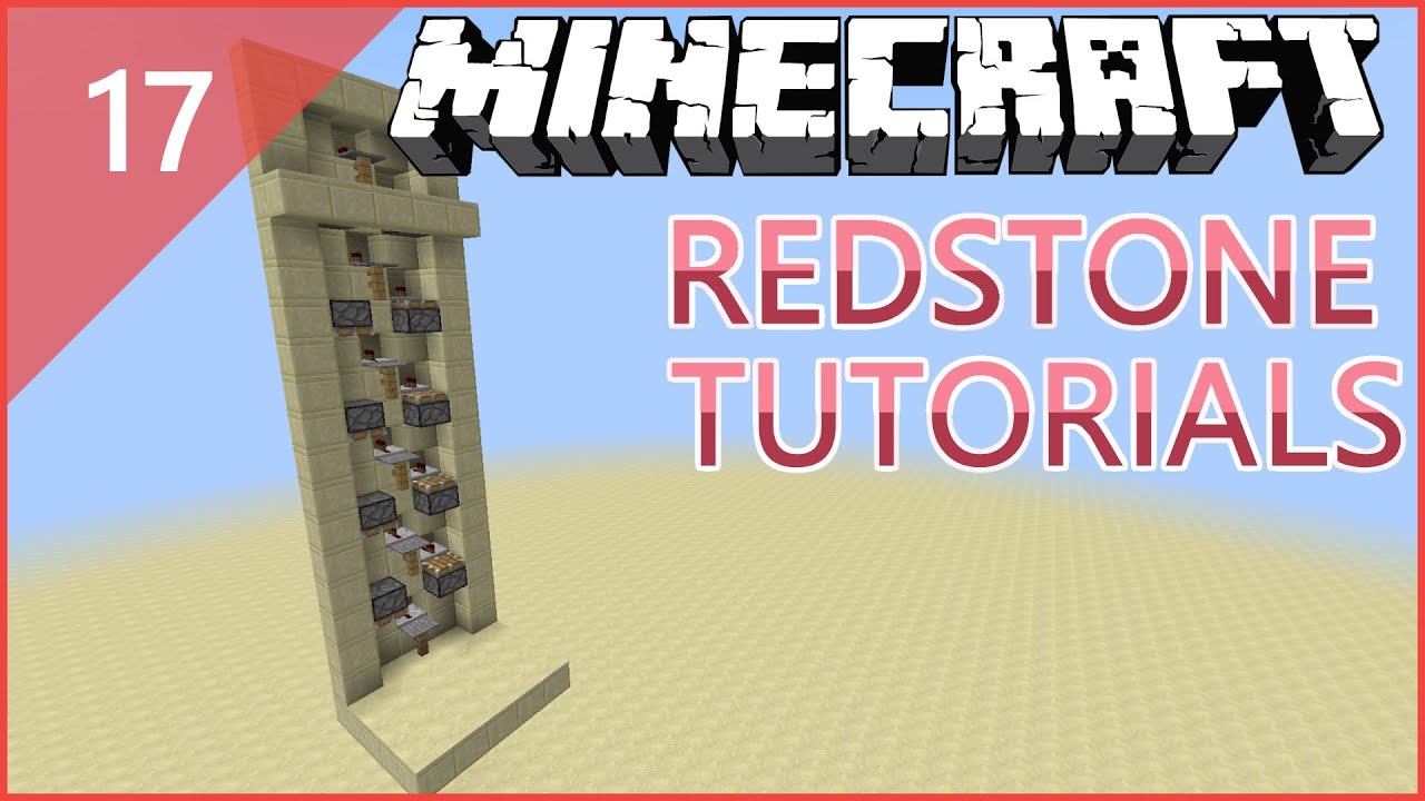 Minecraft: Redstone Tutorial #17 - Up & Down Piston Elevator (Compact)