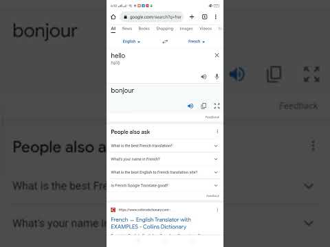 How google translate/pronounce "hello" in French Language