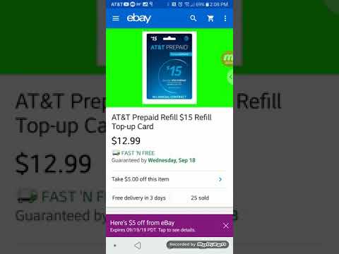 Get $15 Refill Card for ONLY $12.99 @eBay