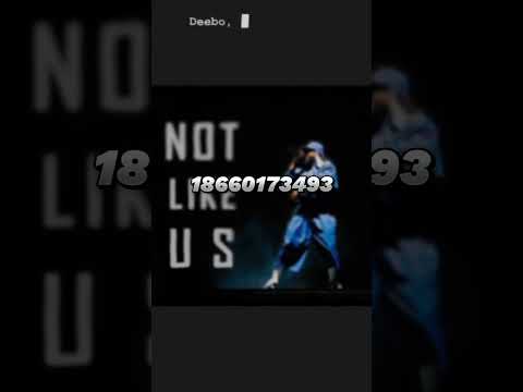 kendrick Lamar-Not like us|Roblox Id Code