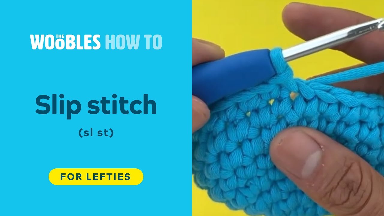 Left-handed crochet: How to slip stitch