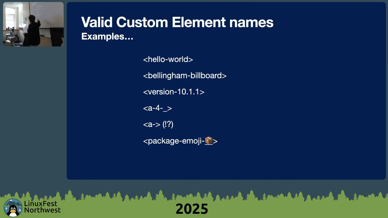 LFNW 2025:  Web Components An introduction to custom elements