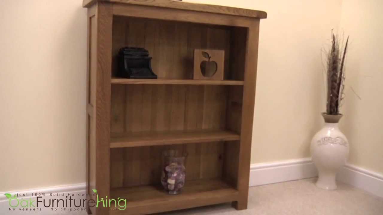 Cotswold Rustic Solid Oak Small Bookcase