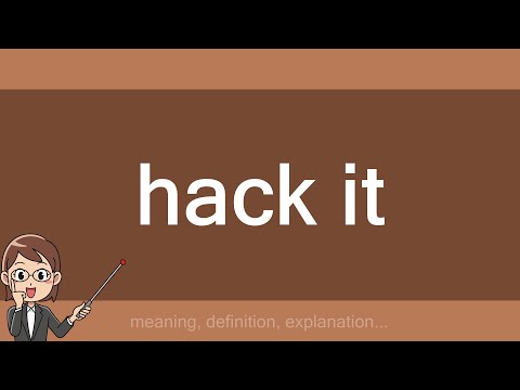 hack it