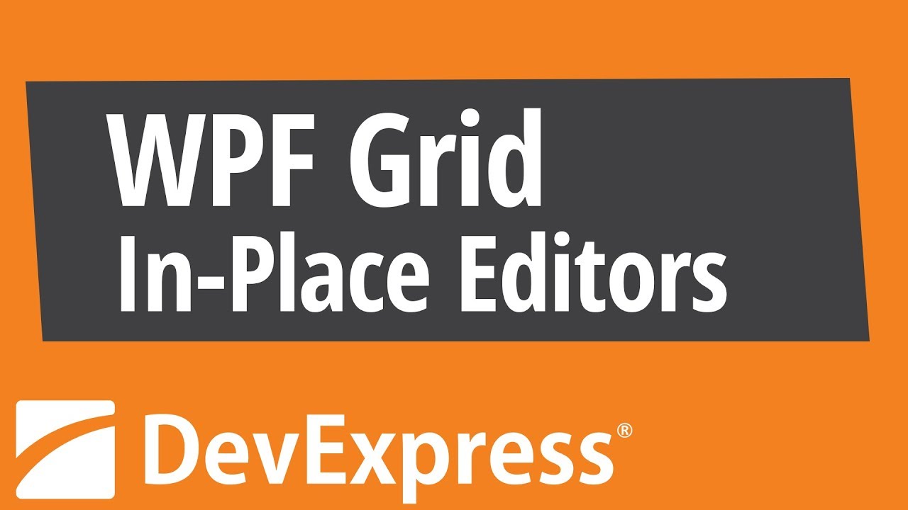 WPF Grid Data Editing: In-Place Editors