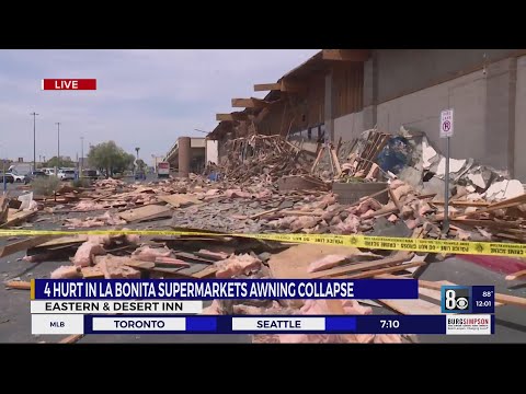 4 hurt in La Bonita Supermarket awning collapse