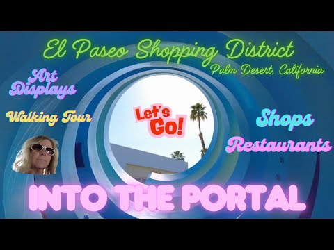 Walking Tour of El Paseo Shops, Restaurants and Art Sculptures in Palm Desert, California