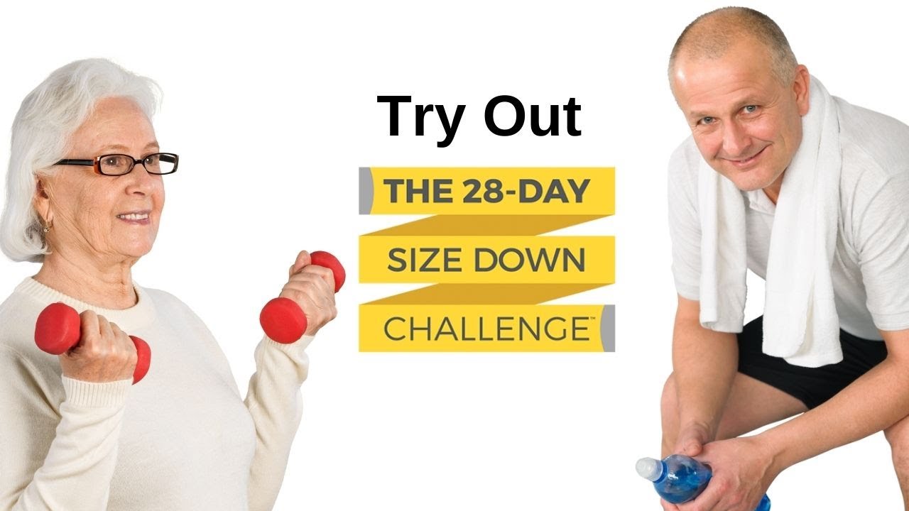 Sample the 28 Day Size Down Challenge DVD | Evergreen Wellness #over50fitness #seniorfitness #senior