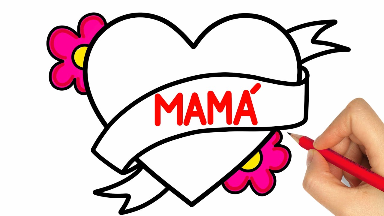 Como Dibujar un Dibujo para el DIA DE LA MADRE paso a paso y muy Fácil - Dibujando unas FLORES