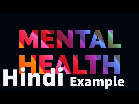 Let's talk about Mental health in Hindi