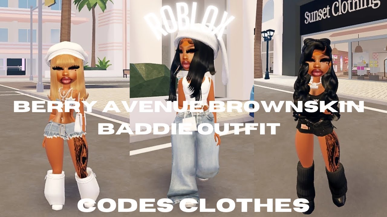 Roblox Berry Avenue Brownskin Baddie Outfit Codes Clothes