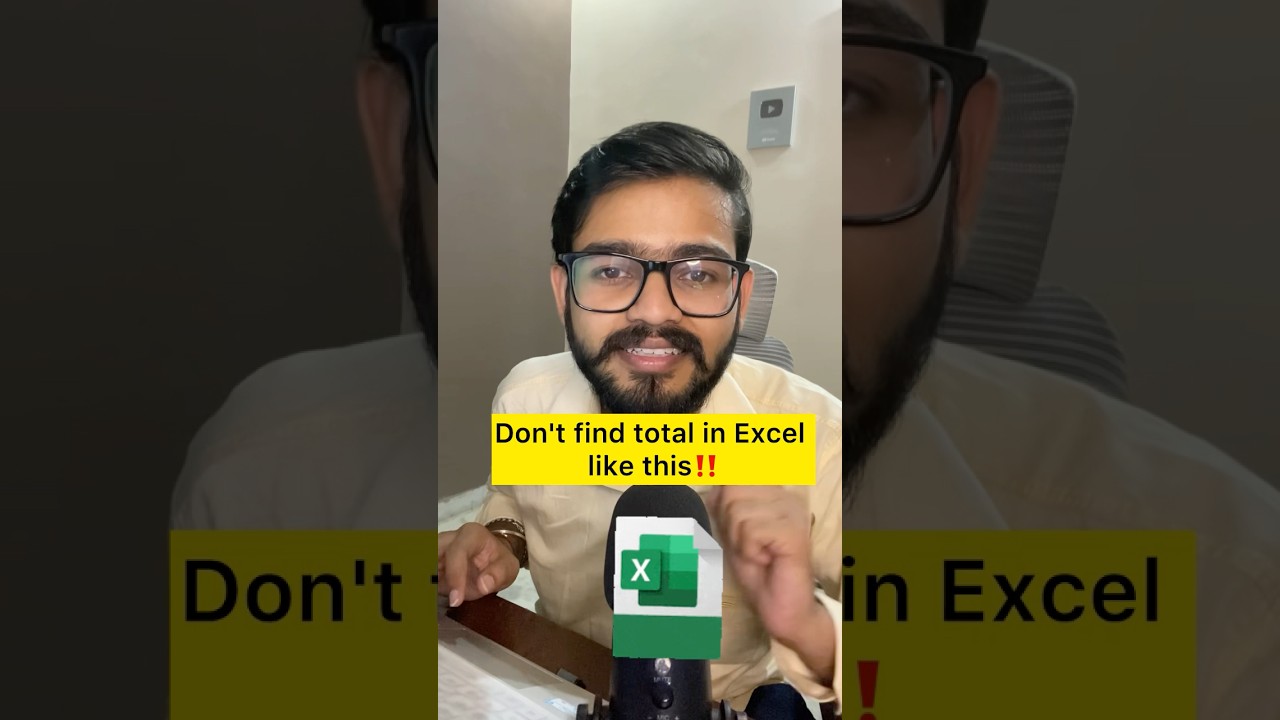 Don't find Total in Excel like this‼️Instead Use Amazing Functions #excel #exceltips #exceltricks