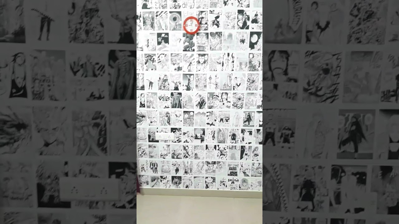 I made a Manga Wall !! (2/3) Room Decor !! #shorts #mangawall #anime #animeshorts